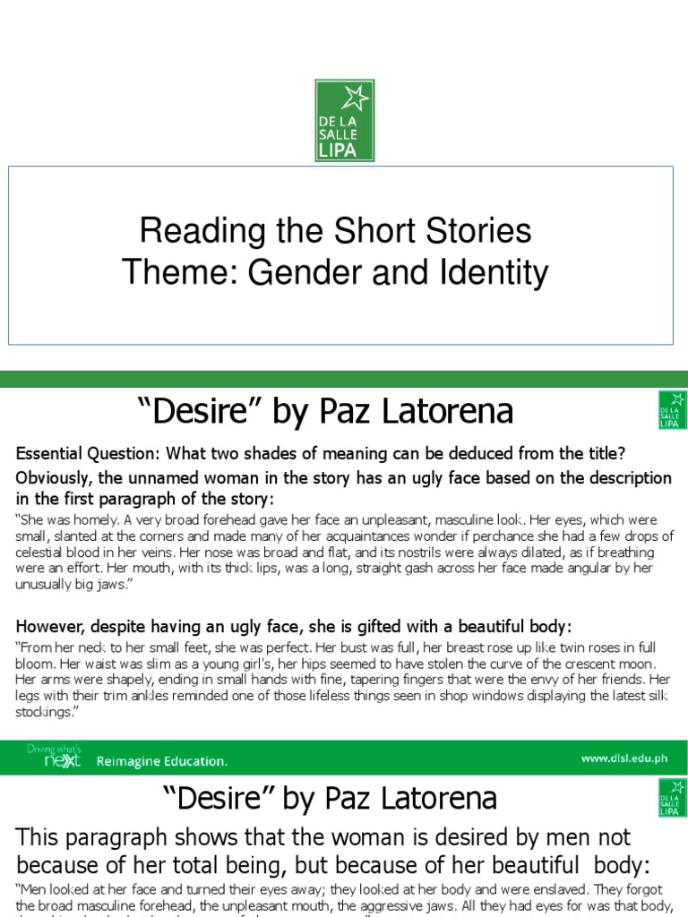 Gender and Identity in Short Stories | PDF