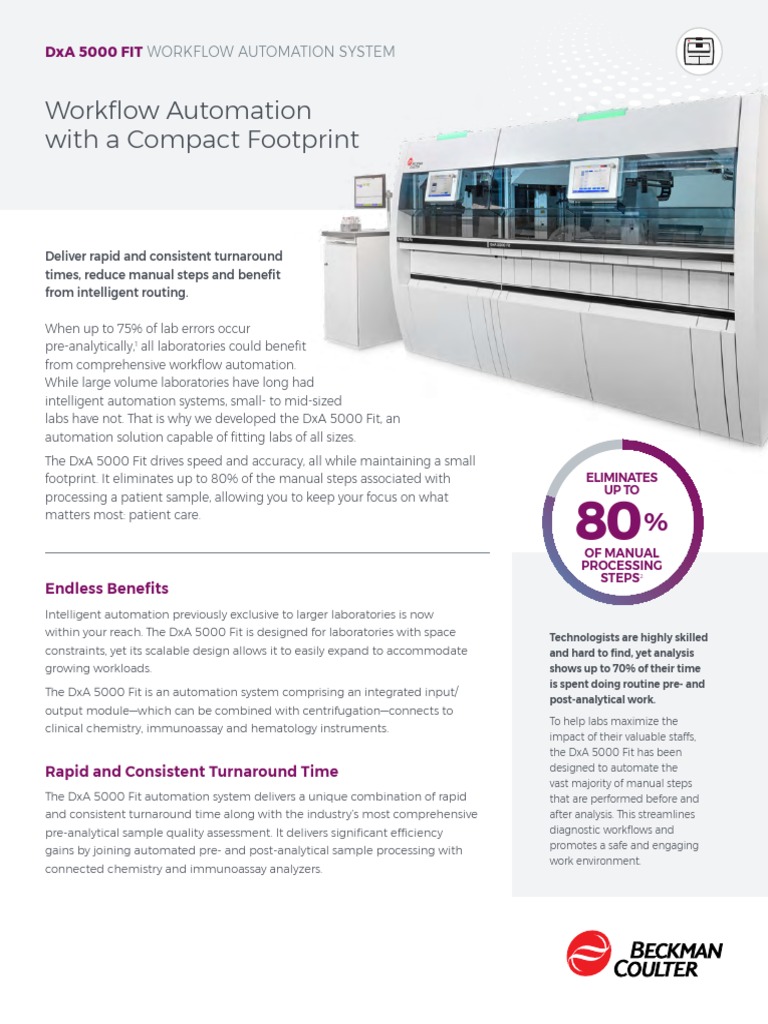 2022-10292-DxA 5000 Fit Brochure | PDF | Automation | Sampling (Statistics)