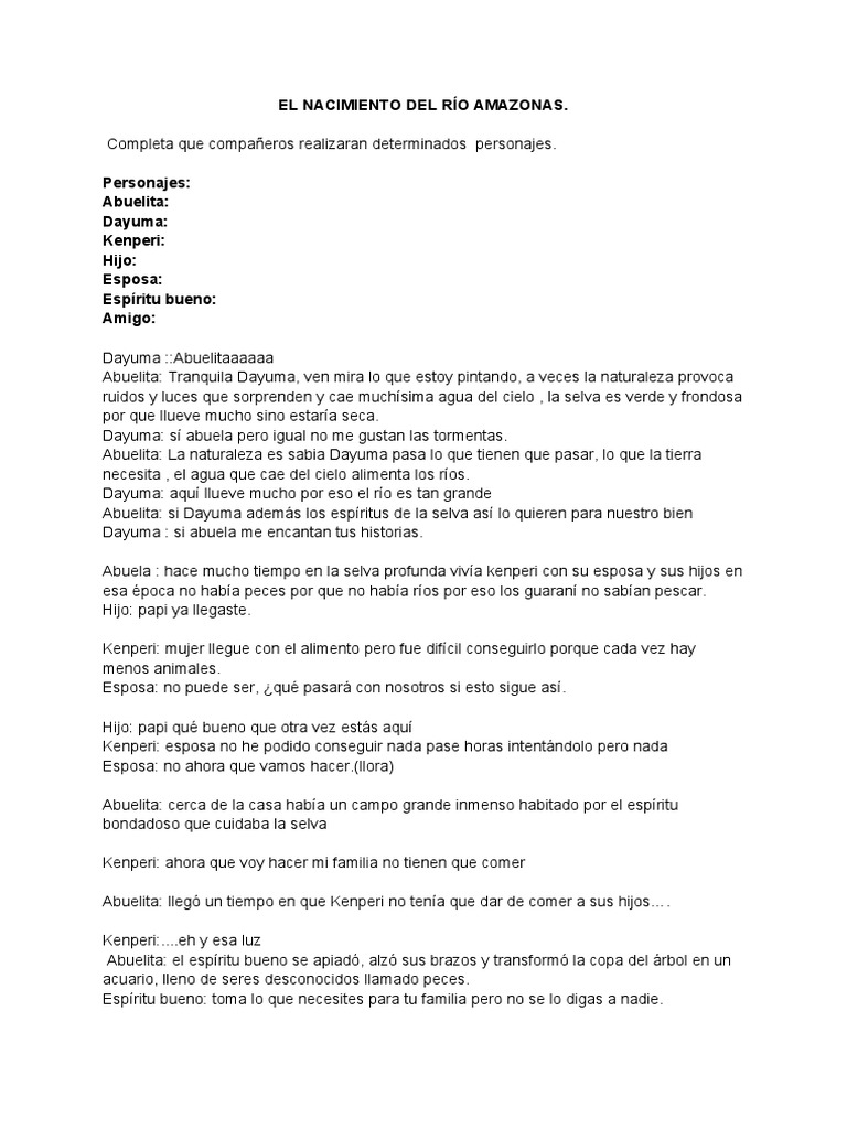 El Nacimiento Del Río Amazonas | PDF | Río | Selva