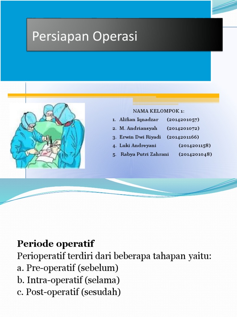 Kelompok 1 Persiapan Operasi | PDF