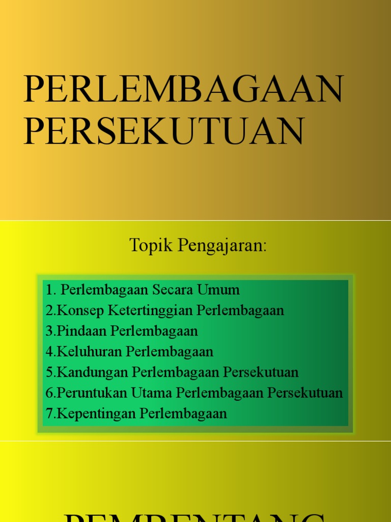 Powerpoint Perlembagaan Persekutuan | PDF