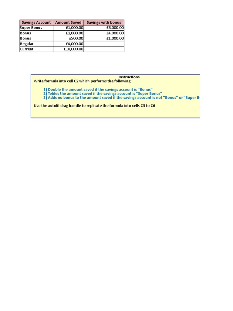 Nested If Function Practice Tasks | PDF | Ph