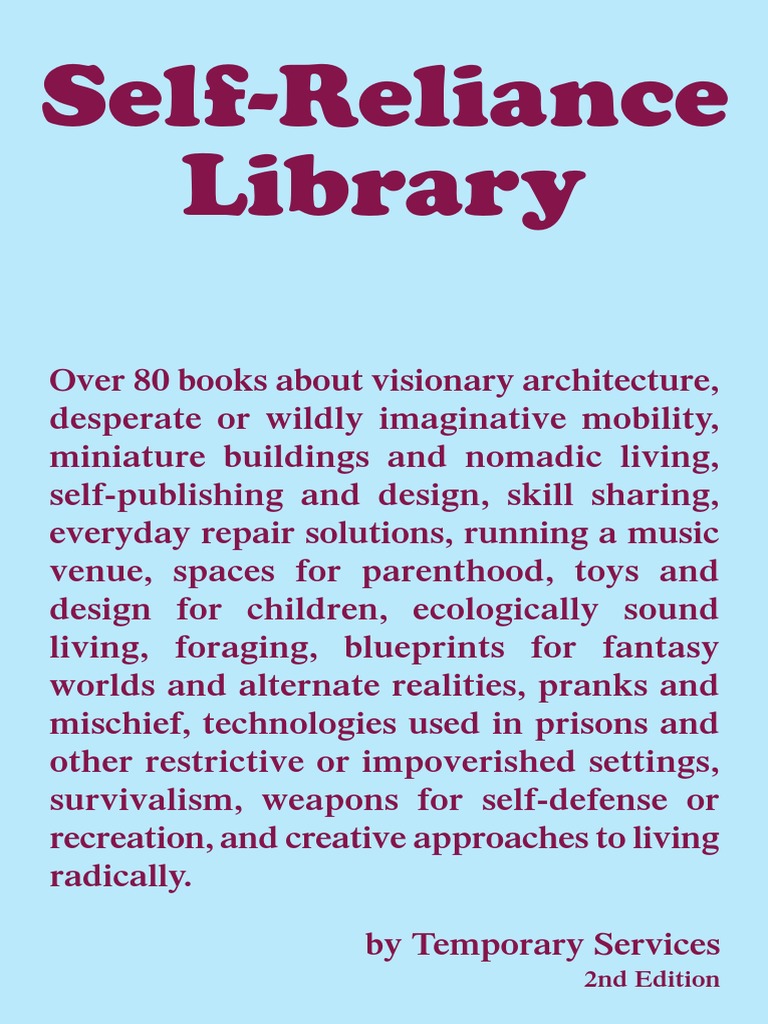 Self-Reliance Library: 2nd Edition | PDF | Books | Invention