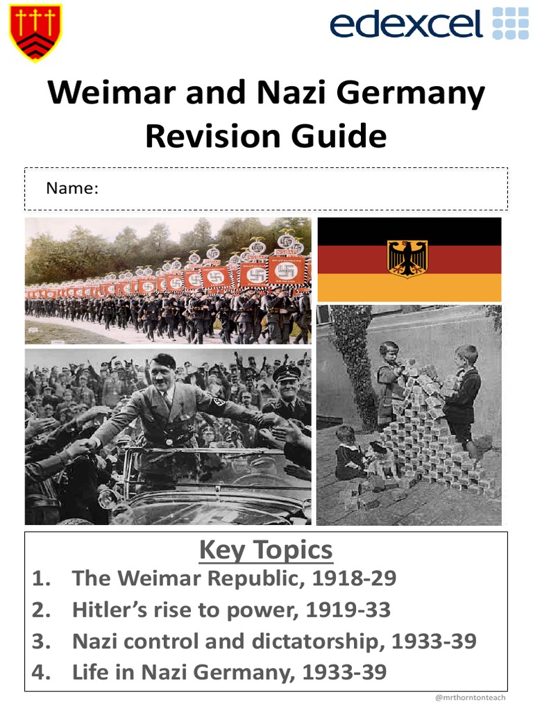 Weimar and Nazi Germany Revision Guide | PDF | Weimar Republic | Nazi ...