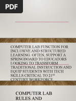 Basic Computer Lab Rules and Guidelines | PDF