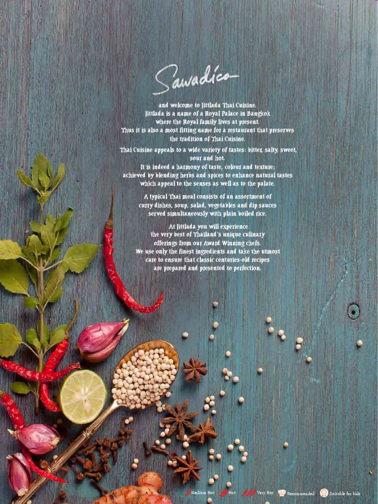 Menu Jittlada Revisi Maret Low | PDF | Thai Cuisine | Sauce