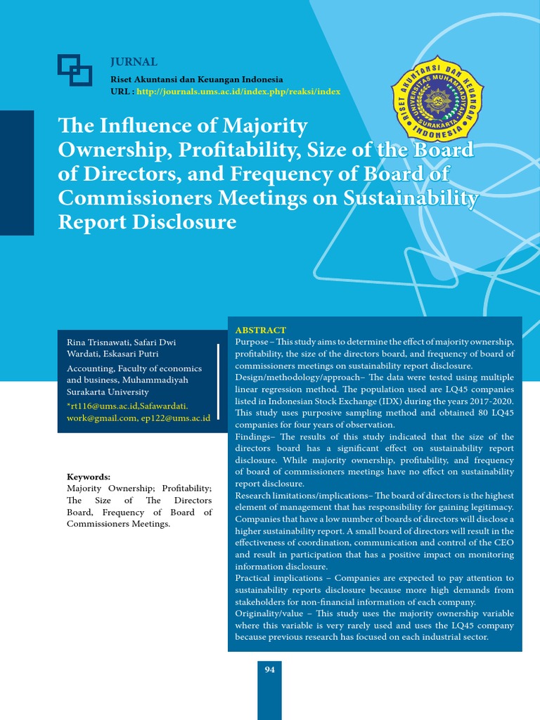 The Influence of Majority: Jurnal | PDF | Multicollinearity ...