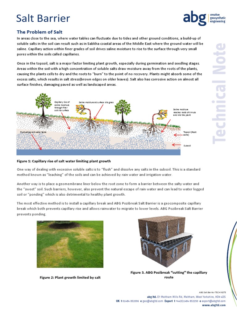 Geocomposite Salt Barrier Guide | PDF | Drainage | Soil