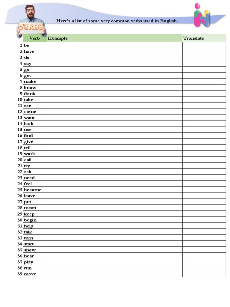 Verbs | PDF | Home & Garden