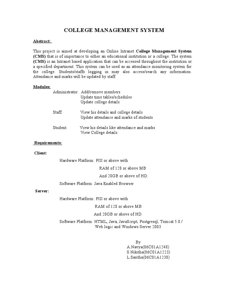 College Management System | PDF