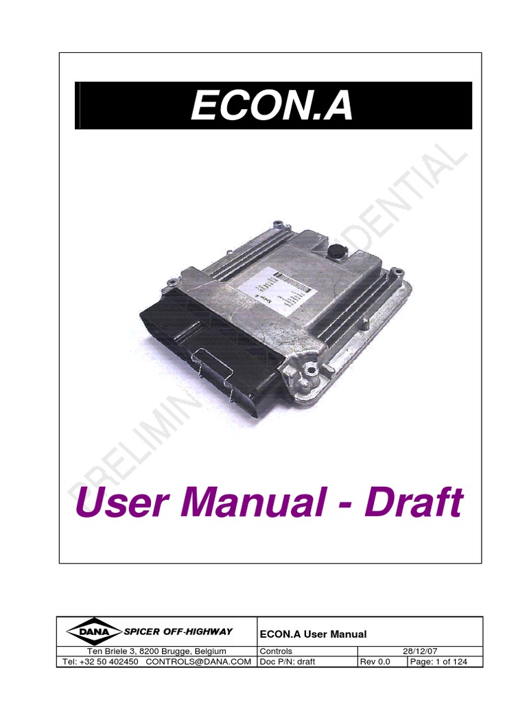 ECON.A User Manual Ver0.0 Draft | PDF | Manual Transmission | Automatic ...