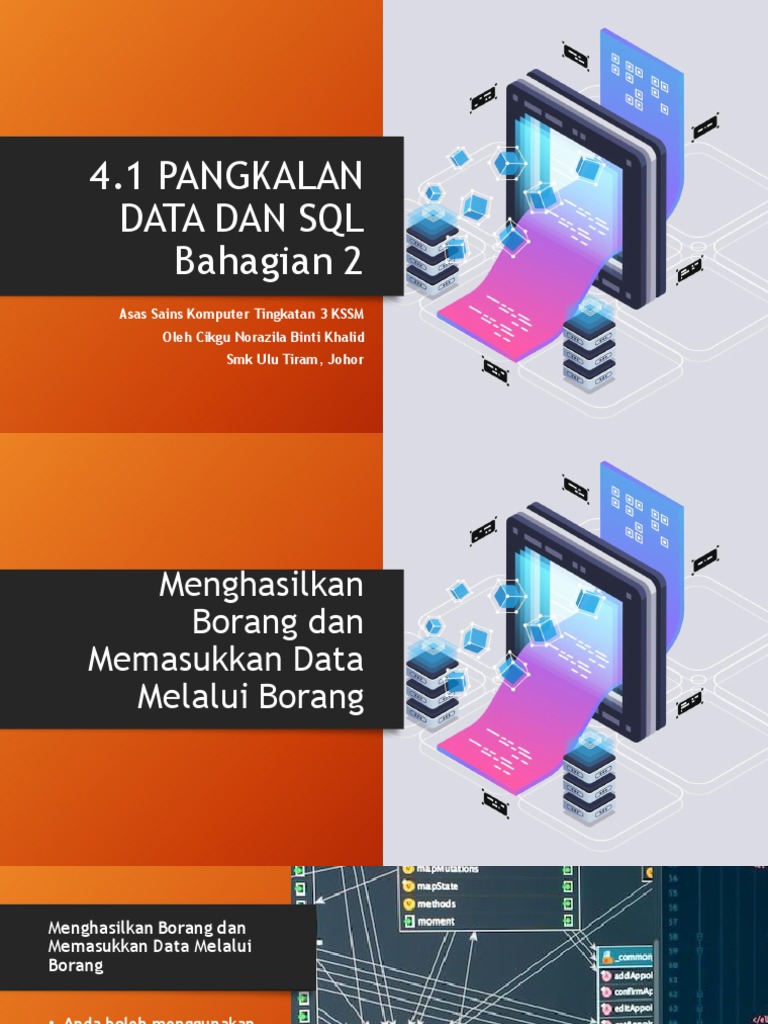 ASK T3 KSSM P2 4.1 PANGKALAN DATA DAN SQL Zila Khalid ) | PDF