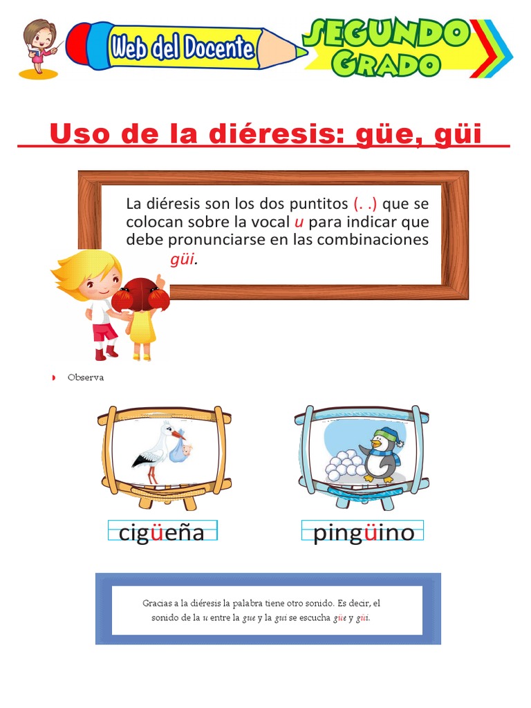 Uso de la diéresis en güe y güi | PDF | Comunicación humana | Ortografía