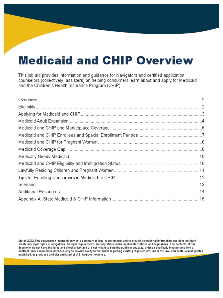 Medicaid CHIP Overview | PDF | Medicaid | Public Services