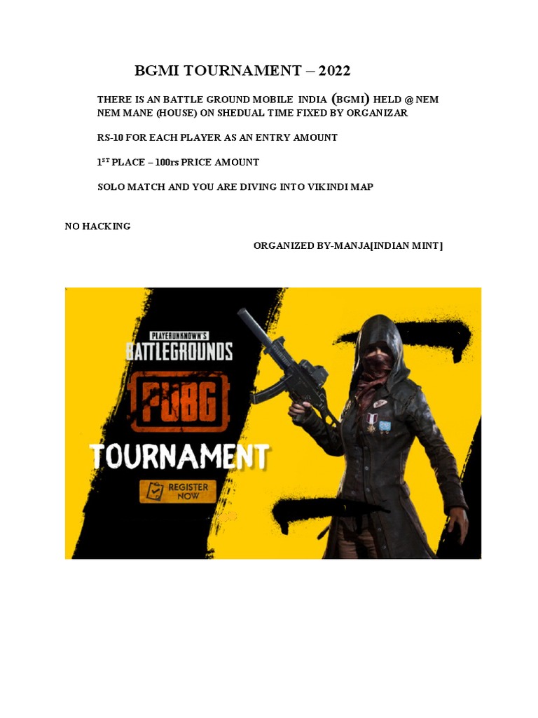 Bgmi Tournament | PDF