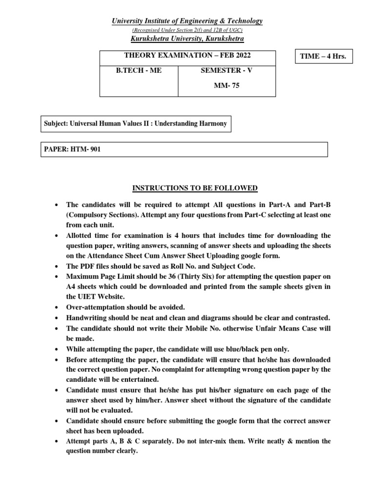 Universal Human Values II ME | PDF | Psychology | Cognition