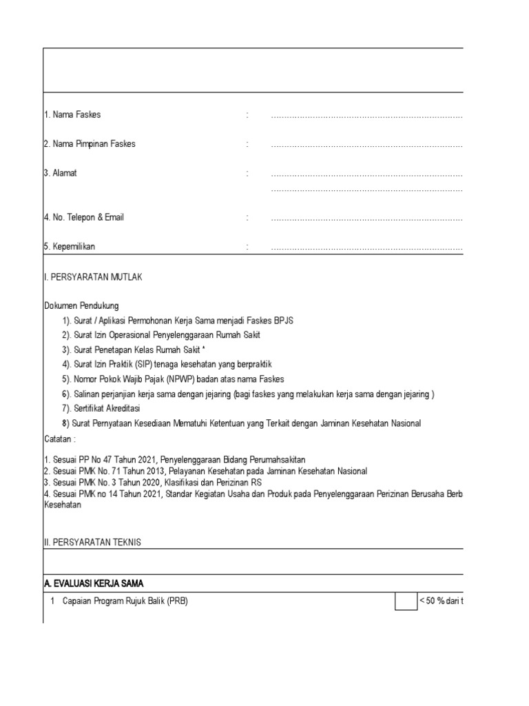 J. Form Self Assesment Rs Khusus Ibu Dan Anak (Tipe C) | PDF