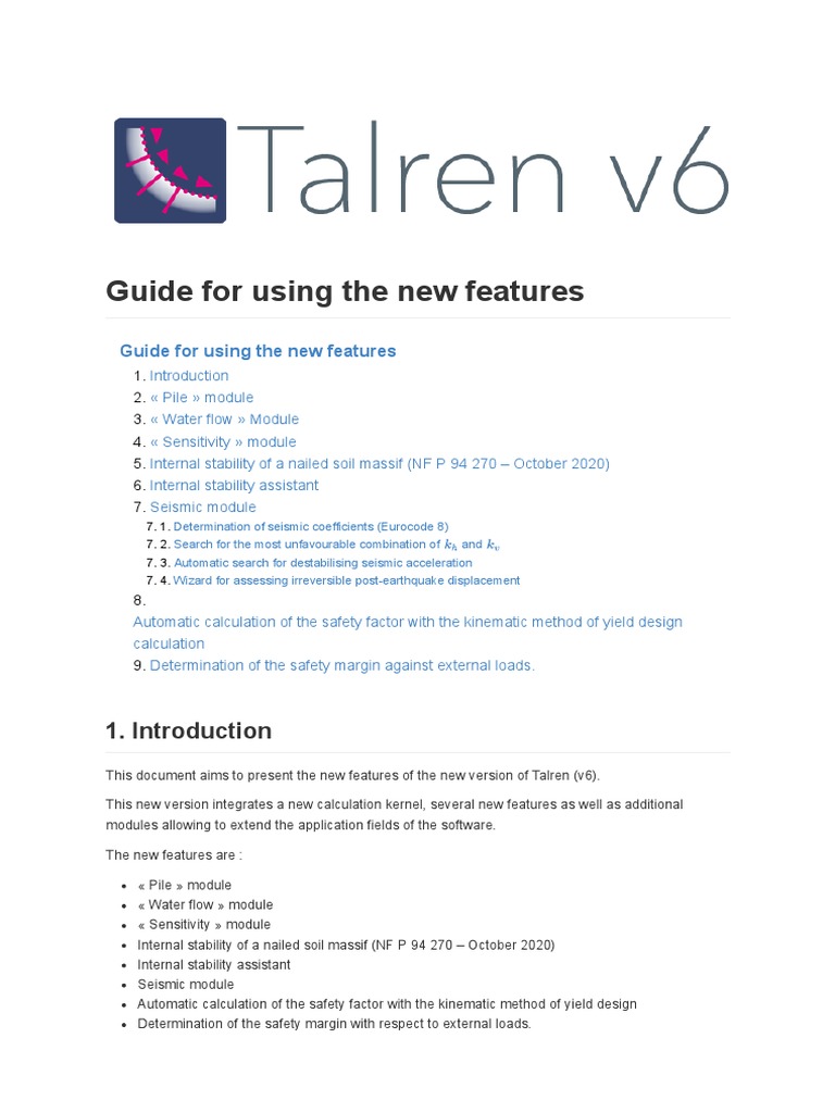 Talren v6 Guide For Using The New Features en | PDF | Permeability ...