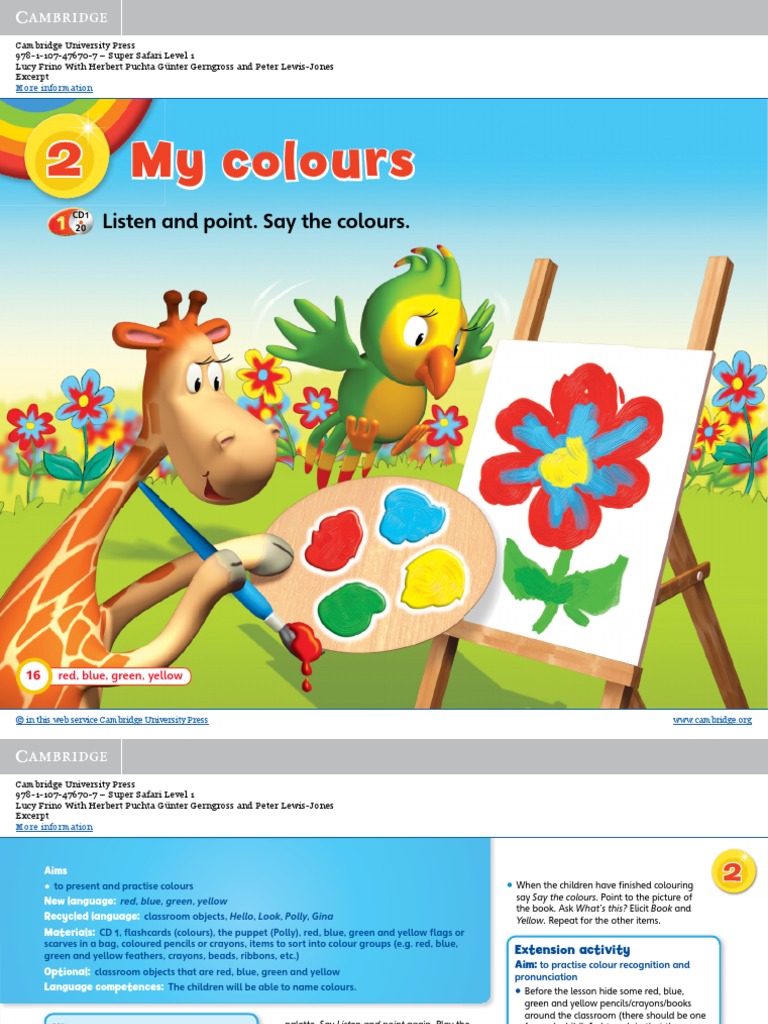 Super Safari Teachers Book Level 1 Sample Unit | PDF