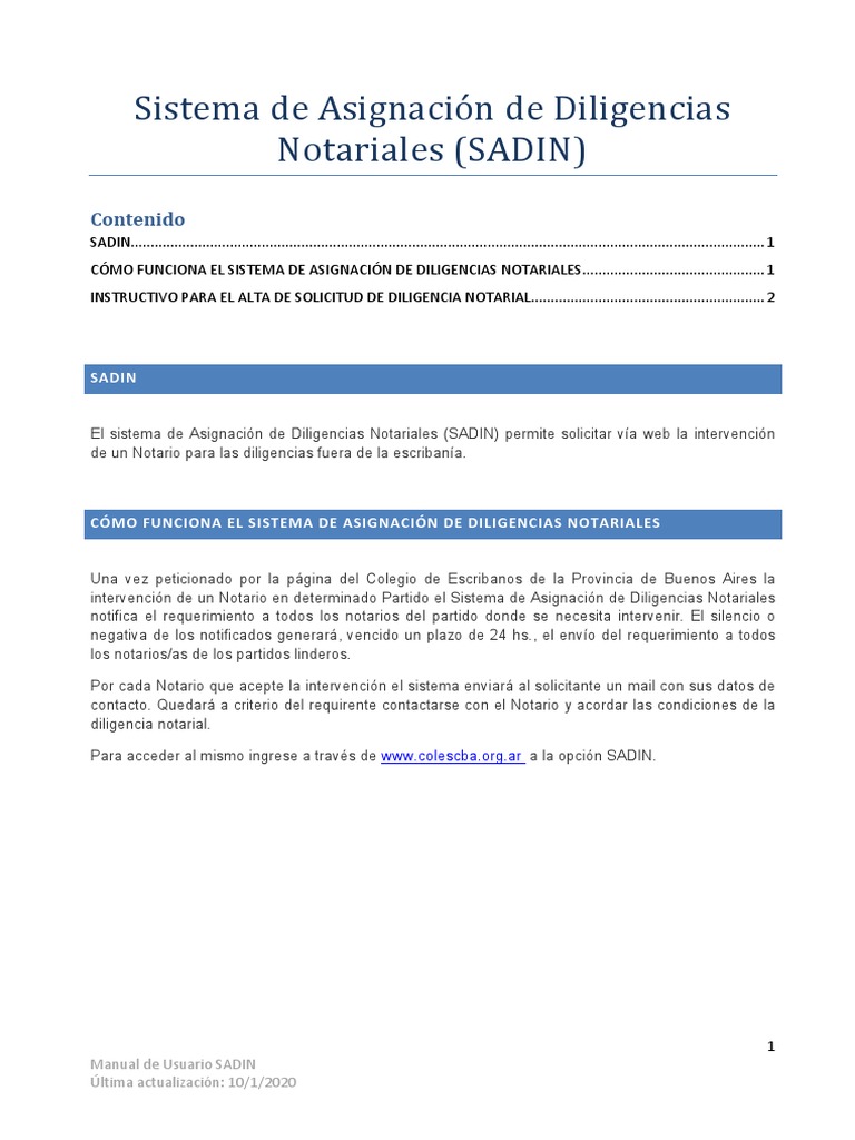 Manual SADIN Usuario | PDF | Internet | Red mundial