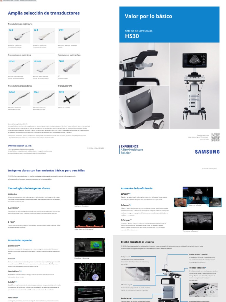 CATALOGO SAMSUNG HS30.en - Es | PDF | Ultrasonido