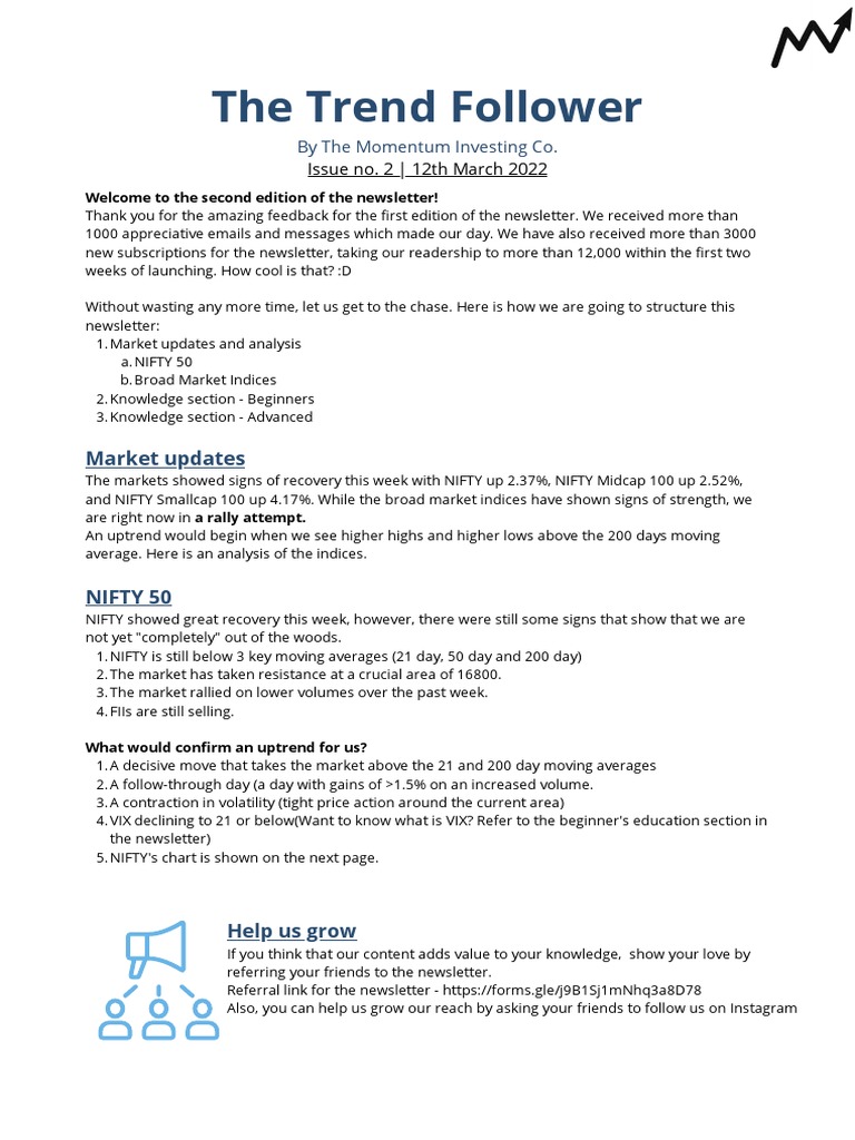 Trend Follower 2nd Issue Pdf Vix Option Finance 
