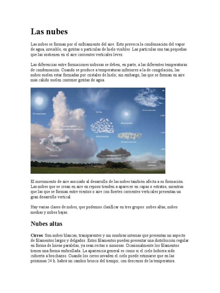 Las Nubes | PDF | Nube | Geografía Física