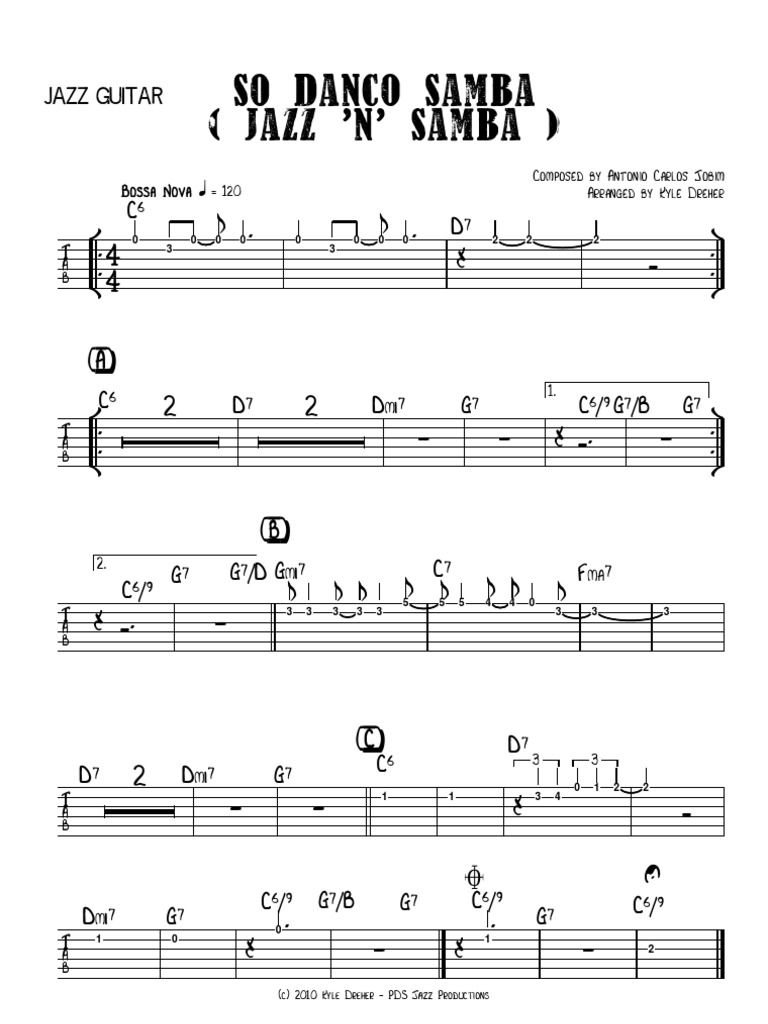 So Danco Samba Guitar TAB | Jazz | Music Of The African Diaspora