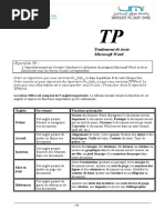 TP N°1 Traitement de Texte (MS WORD) | PDF | Microsoft Word | Informatique