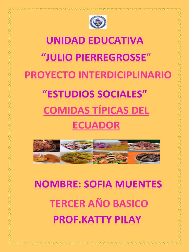 Proyecto Interdisciplinar Comidas Tipicas | PDF