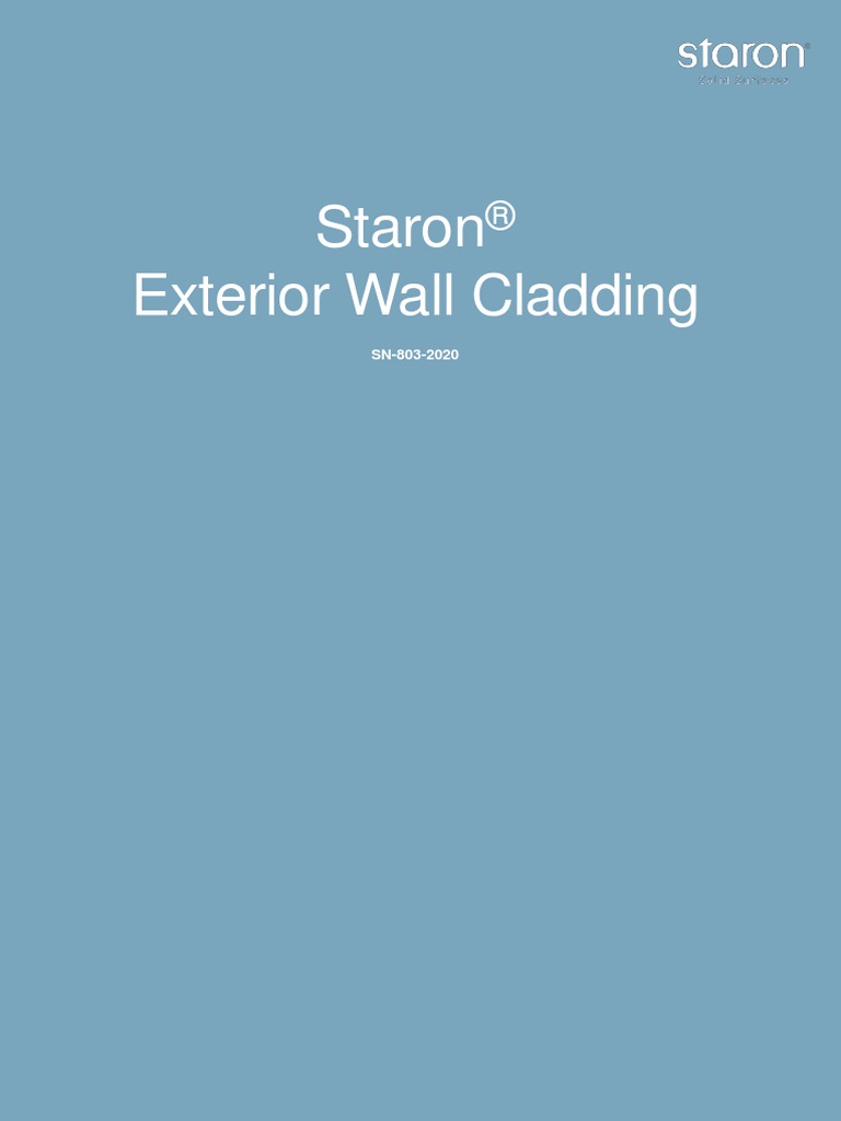 SN-803-2020 Staron Exterior Wall Cladding | PDF | Sheet Metal | Wall