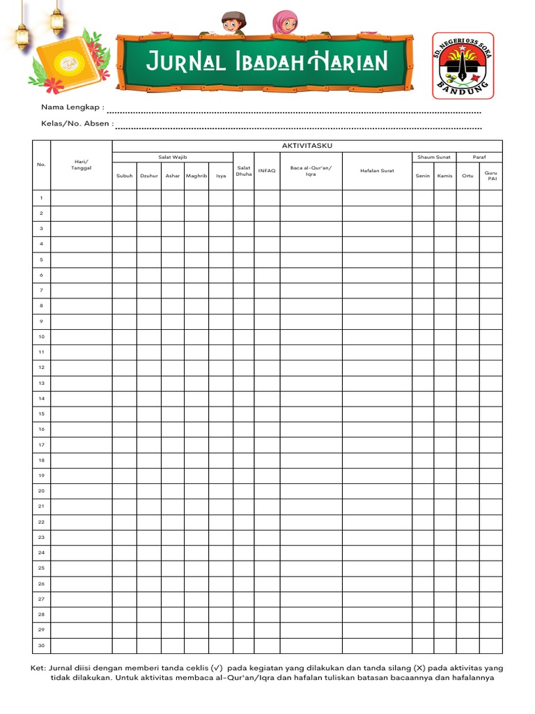 Jurnal Ibadah Harian | PDF