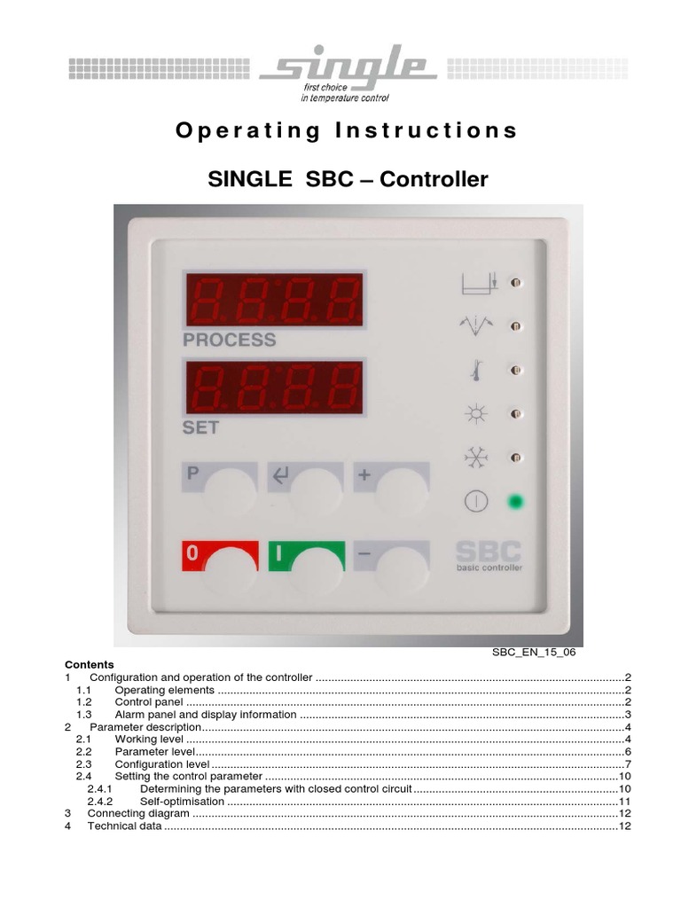 Operating Instructions SINGLE SBC - Controller | PDF | Power Supply ...