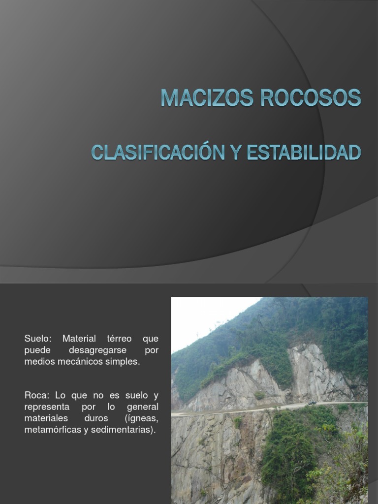 Caracterización geomecánica de macizos rocosos | PDF | Roca (geología ...