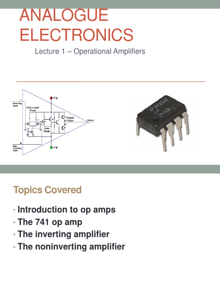 Analogue Electronics: - Operational Amplifiers | PDF | Amplifier ...