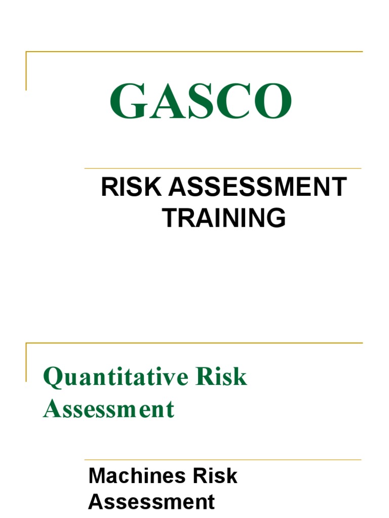 GASCO Risk Assessment Training | PDF | Wellness
