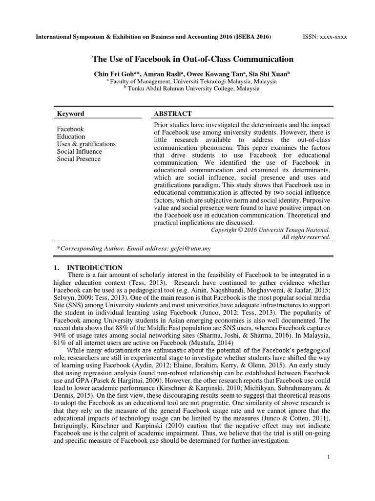 ISEBA Paper Template | PDF | Educational Technology | Social Networking ...