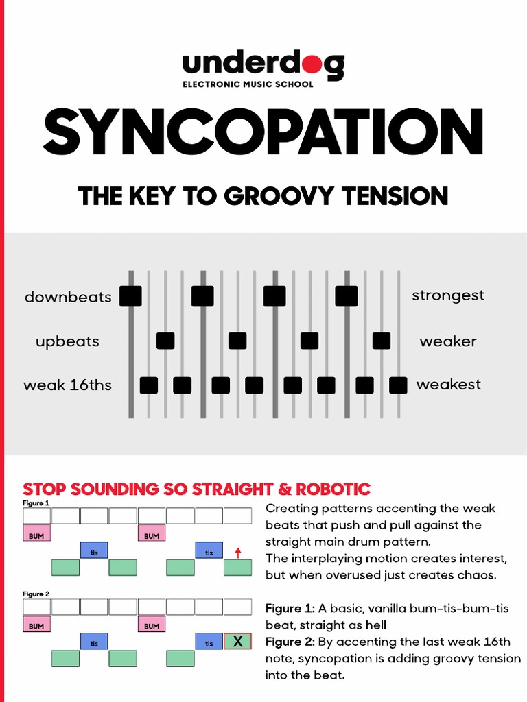 Underdog Guide To Syncopation | PDF | Rhythm And Meter | Musical Forms