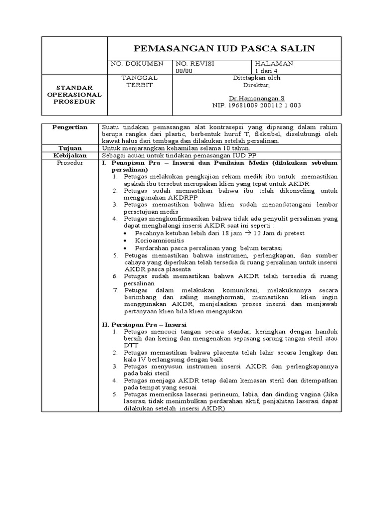 Sop KB Iud | PDF