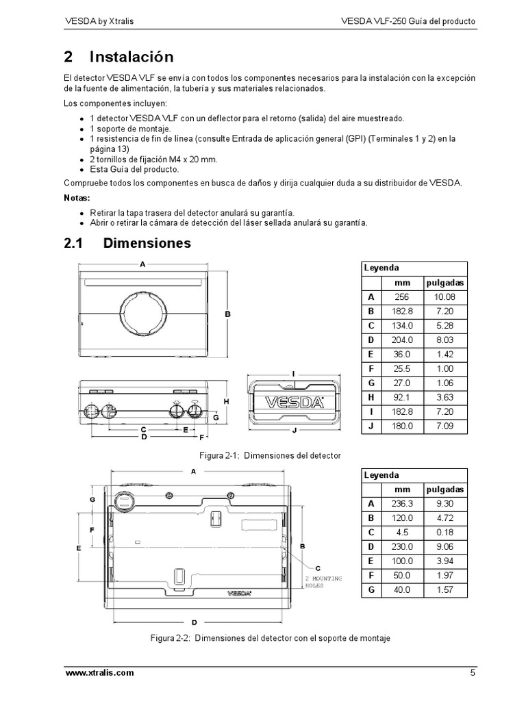 Vesda VLF 250 - 1 | PDF | Bienes manufacturados