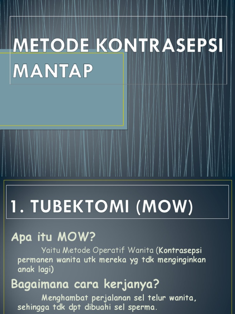 Metode Kontrasepsi Mow Dan Mop | PDF