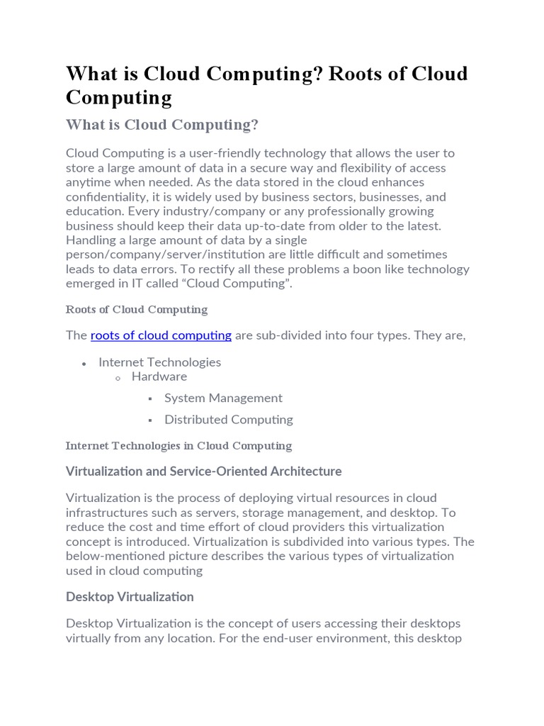 CC Unit 1 Notes | PDF | Cloud Computing | Virtualization