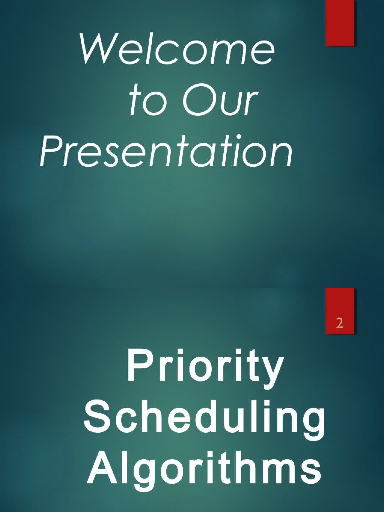 Priority Scheduling Algorithms | PDF