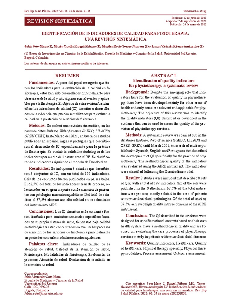 Ejemplo Revision Sistematica | PDF | Medicina