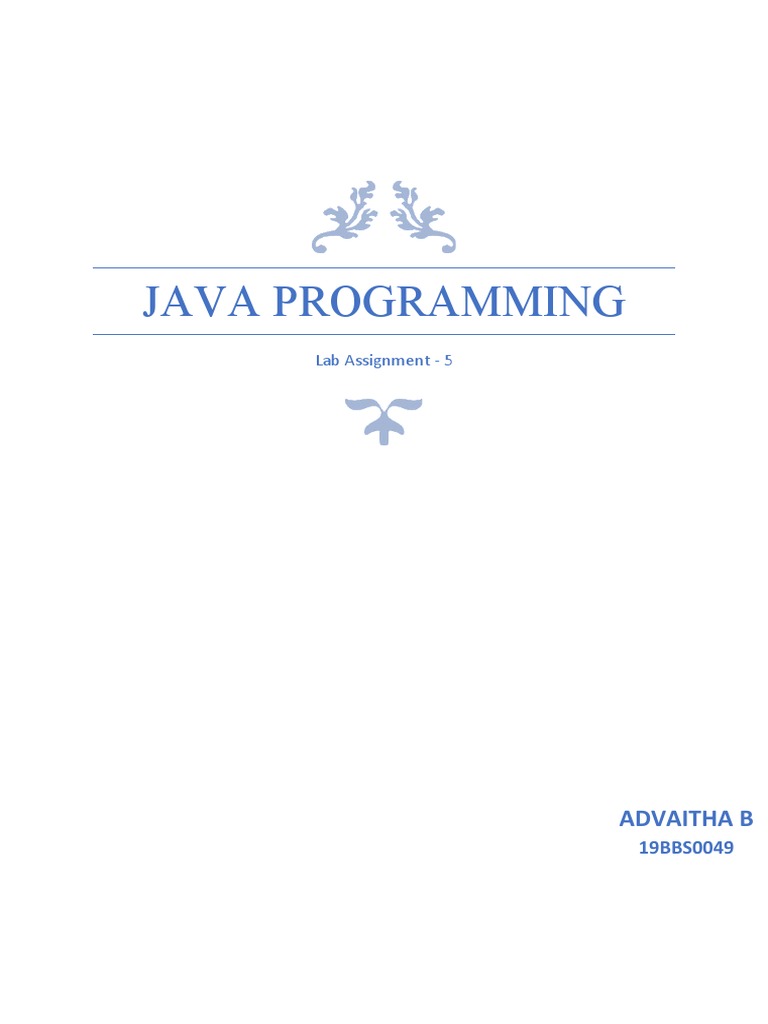 Java Lab5 Pdf Anonymous Function Java Programming Language