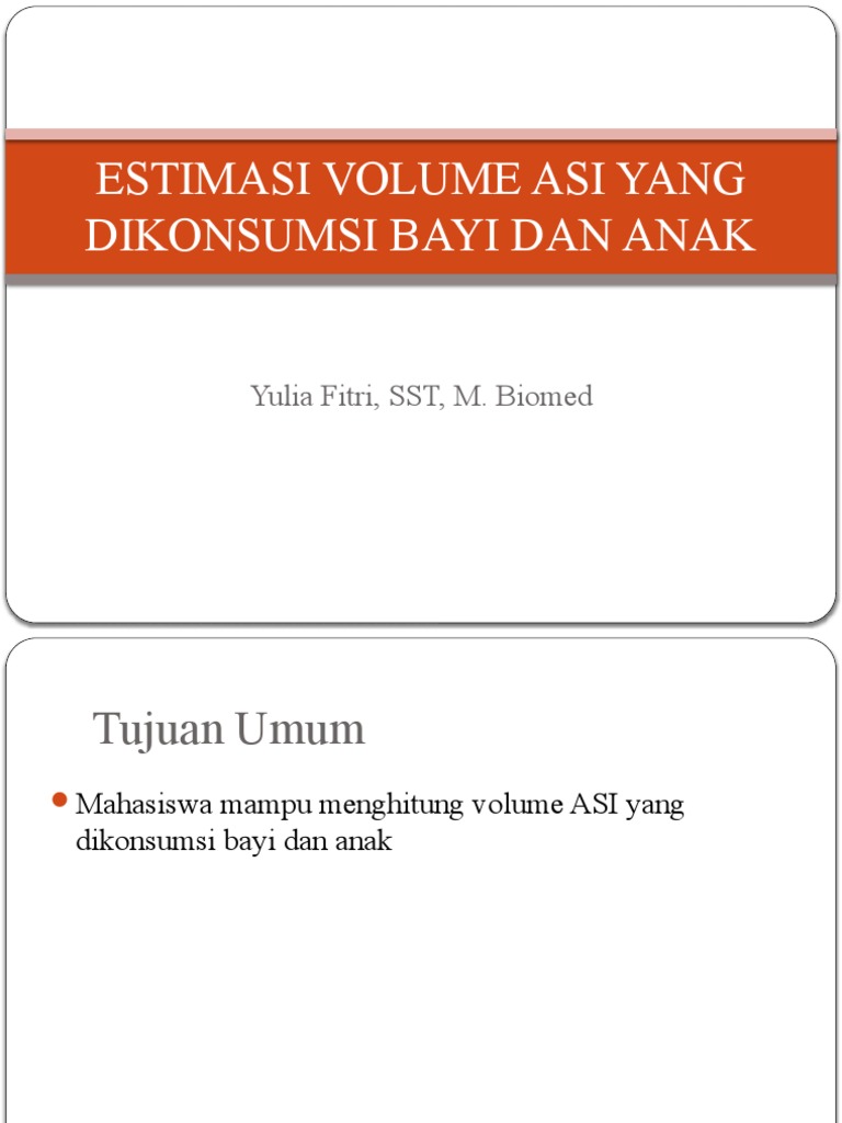 Menghitung Volume ASI | PDF