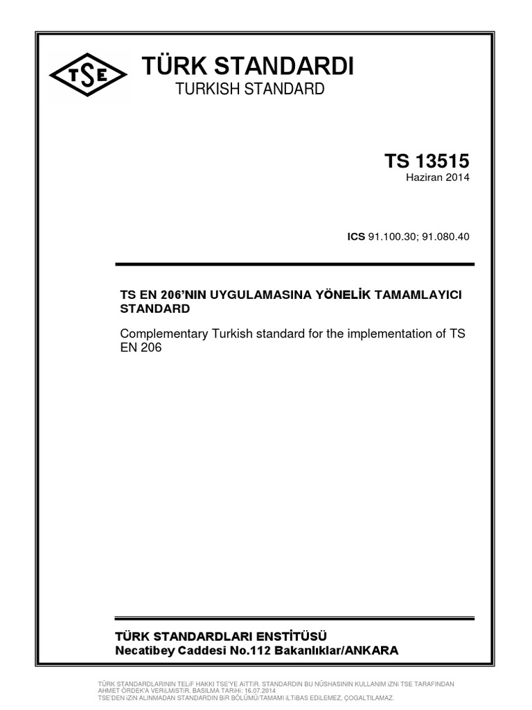 TS 13515 (2014) | PDF