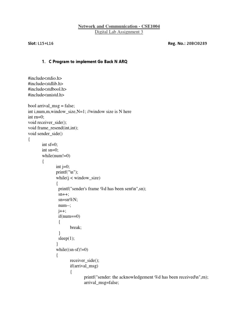 Slot: L15+L16 Reg. No.: 20BCI0289: Network and Communication - CSE1004 | Download Free PDF ...