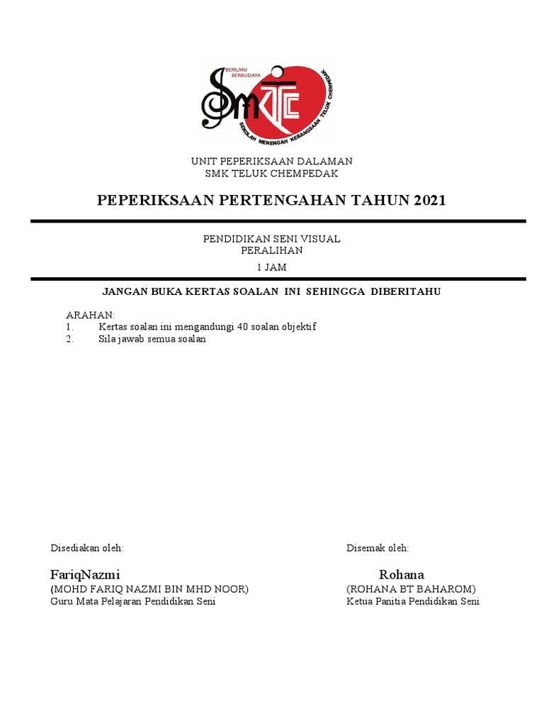 Soalan Upt Peralihan PSV | PDF