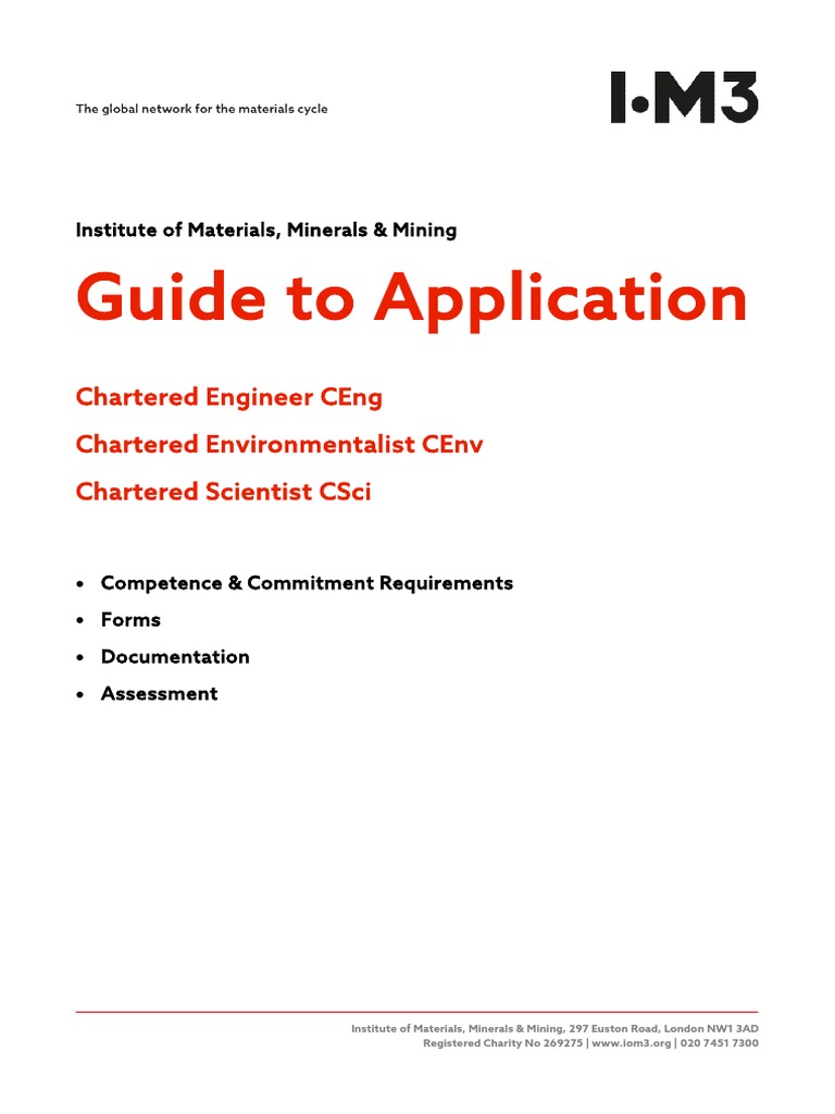 Guide To Application: Chartered Engineer Ceng Chartered ...